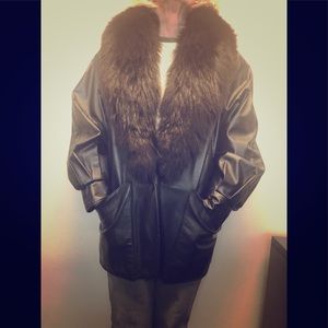 Jackets & Coats | Vintage Leather And Fur Coat | Poshmark